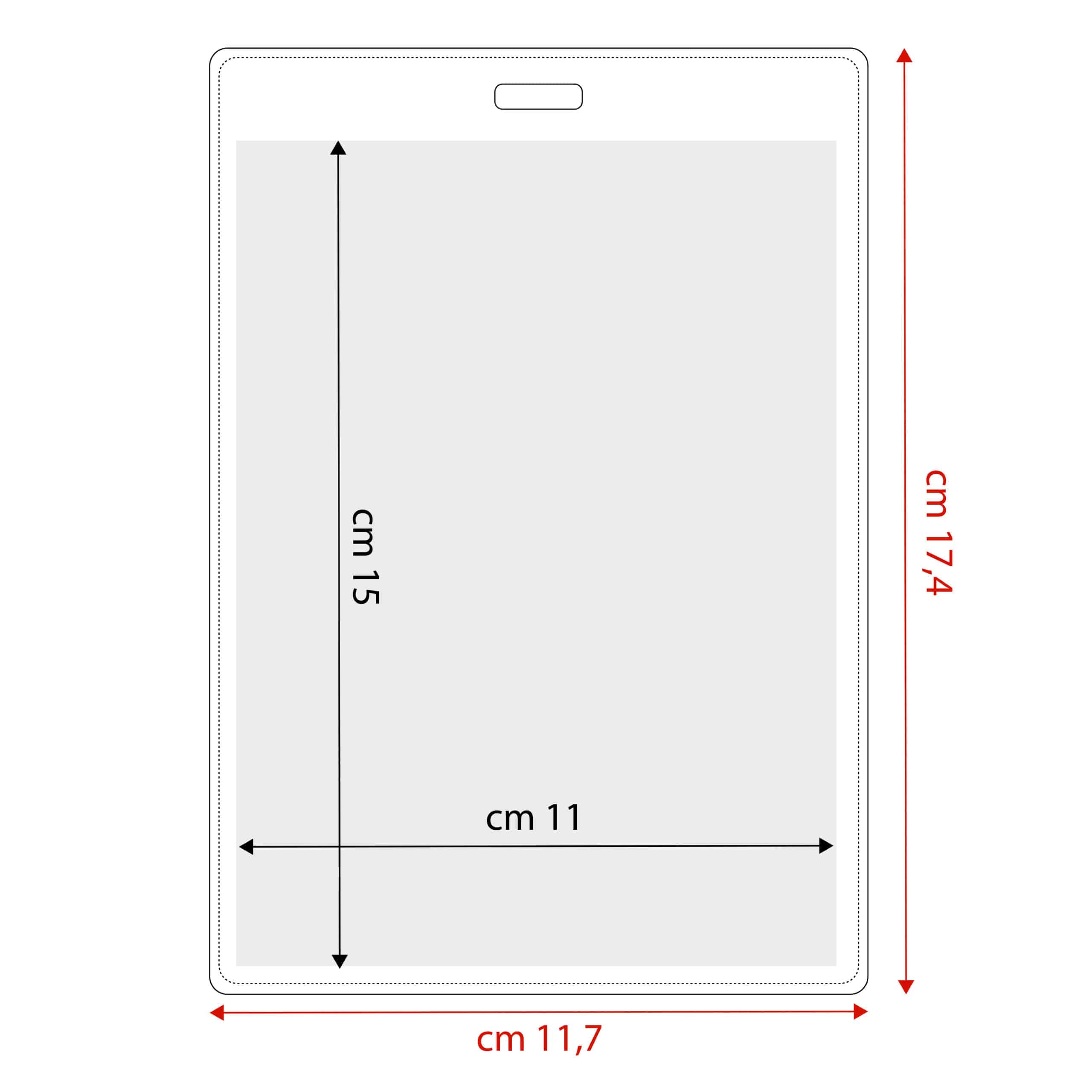 Bustina portabadge verticale A6 | 0.17€ Trasporto gratuito
