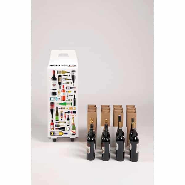 Trolley in cartone corrugato Wine col tuo logo - Gadget Personalizzati