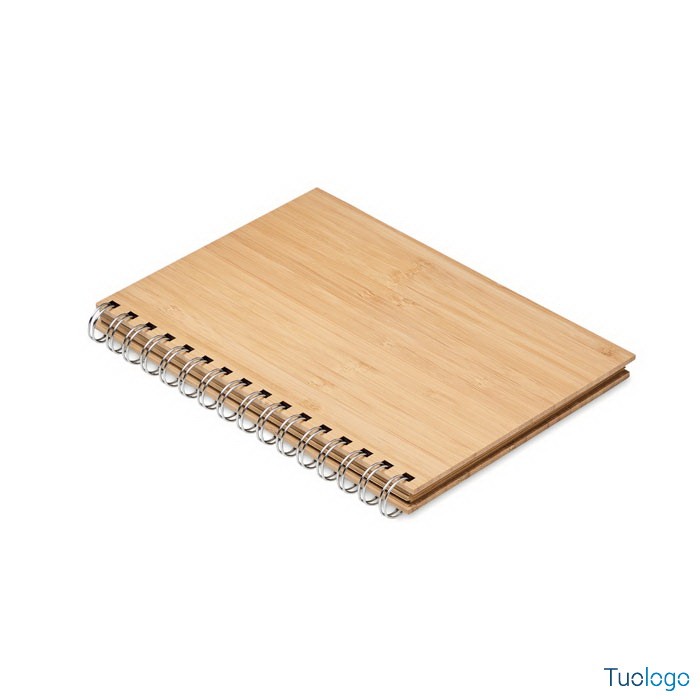 Bloc notes bamboo Niebla col tuo logo - Gadget Personalizzati