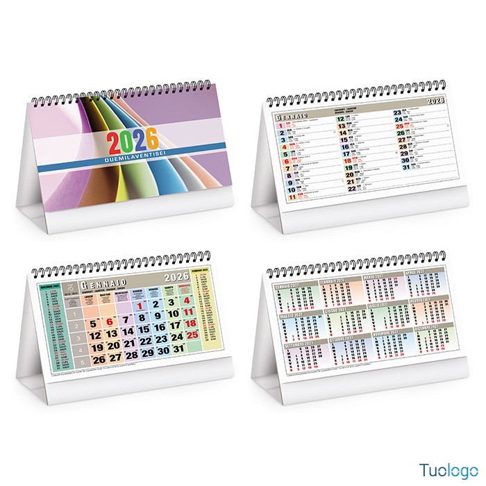 Calendario da banco Multicolor - Stampa e trasporto inclusi